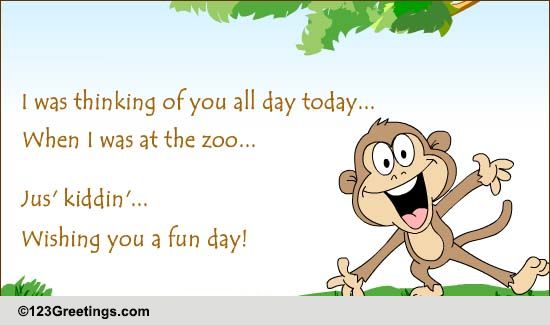 Wish A Fun Day! Free Send a Joke eCards, Greeting Cards | 123 Greetings