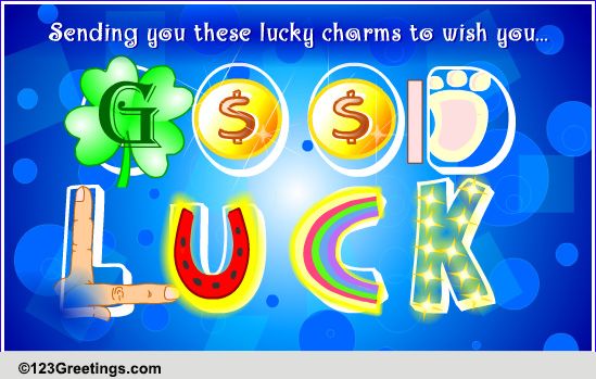Lucky Charms! Free Good Luck eCards, Greeting Cards | 123 Greetings