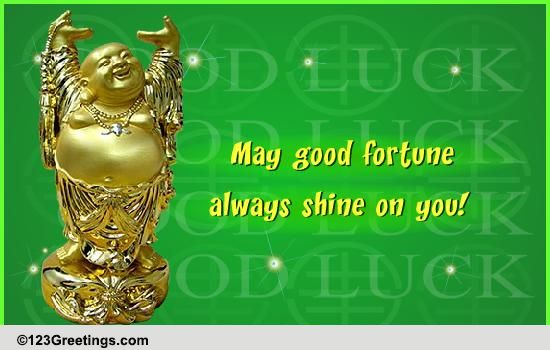 A Shining Fortune... Free Good Luck eCards, Greeting Cards | 123 Greetings