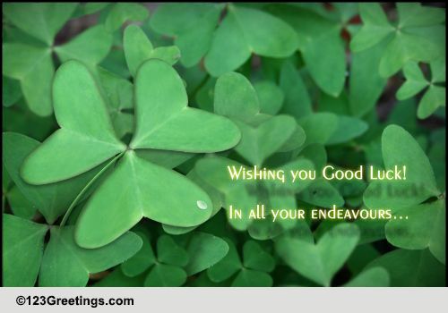 Good Luck Wishes... Free Good Luck eCards, Greeting Cards | 123 Greetings