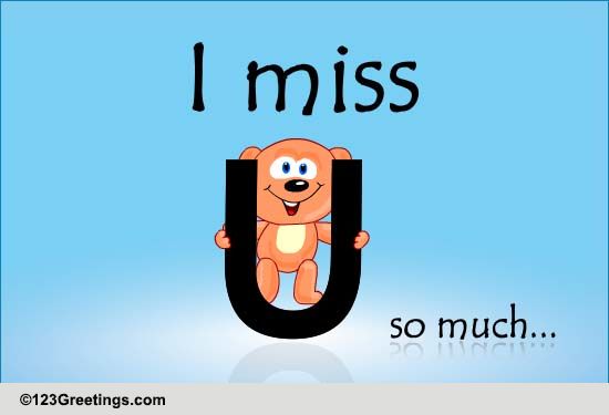 Miss U Hug... Free Miss You eCards, Greeting Cards | 123 Greetings