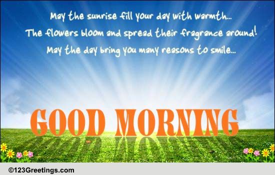 A Morning Wish... Free Good Morning eCards, Greeting Cards | 123 Greetings