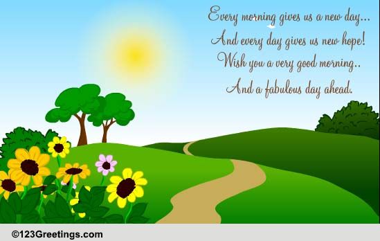 A New Morning. Free Good Morning eCards, Greeting Cards | 123 Greetings