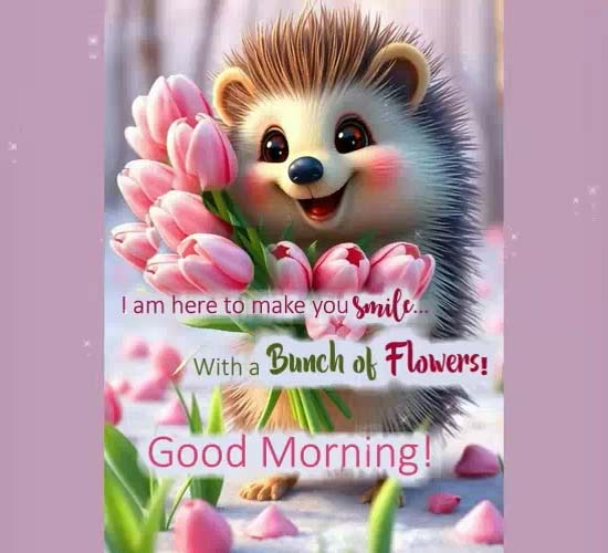 Smile With A Bunch Of Flowers! Free Good Morning eCards, Greeting Cards ...