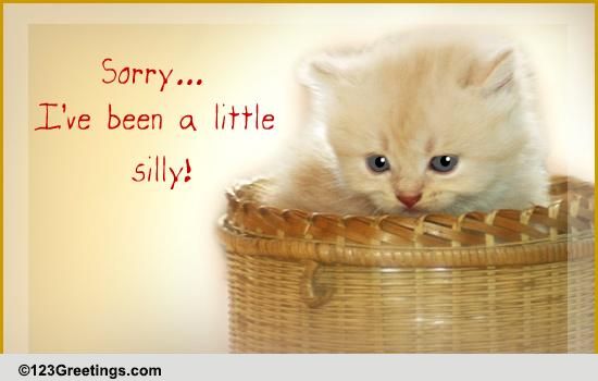 'Sorry' Kitten! Free Sorry eCards, Greeting Cards | 123 Greetings