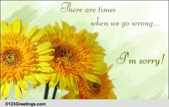 Sorry, I Was Wrong! Free Sorry eCards, Greeting Cards | 123 Greetings