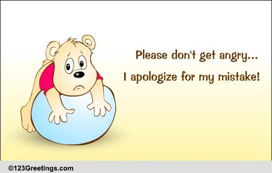 I Apologize! Free Sorry eCards, Greeting Cards | 123 Greetings