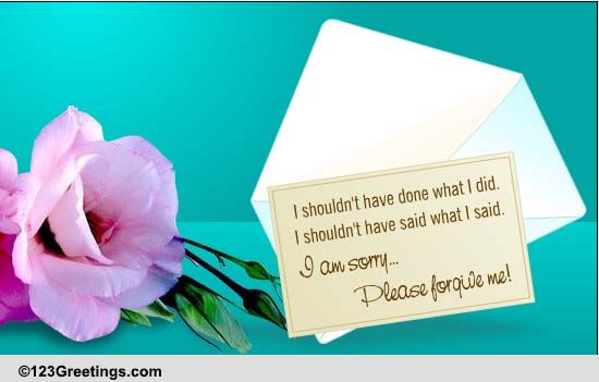 A Note To Say, I Am Sorry! Free Sorry eCards, Greeting Cards | 123 ...