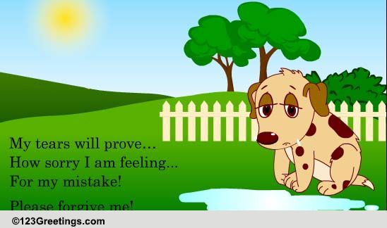 Tears In My Eyes! Free Sorry eCards, Greeting Cards | 123 Greetings