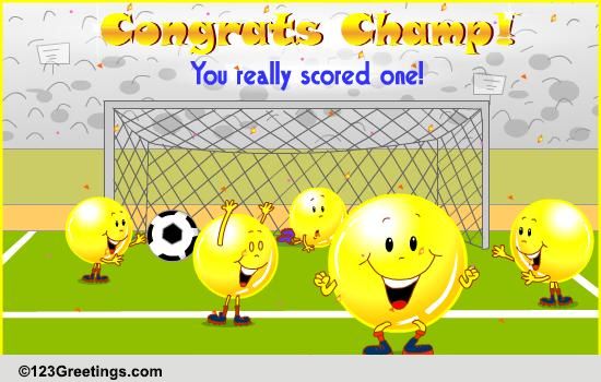 Congrats Champ! Free Sports eCards, Greeting Cards | 123 Greetings