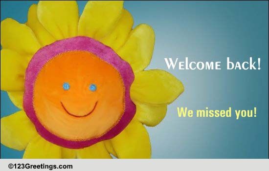 Welcome Back Ecard