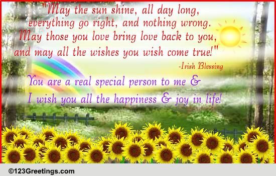 May The Sun Shine... Free Poetry eCards, Greeting Cards | 123 Greetings