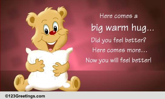 Big Hugs! Free Recovery eCards, Greeting Cards | 123 Greetings