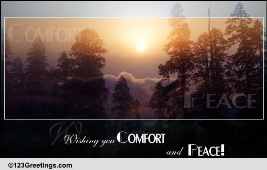 Sending You Peace... Free Sympathy & Condolences eCards | 123 Greetings