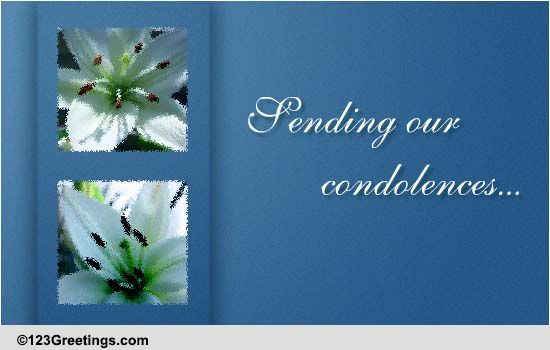 A Sympathy Note... Free Sympathy & Condolences eCards | 123 Greetings