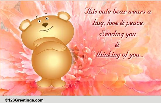 Hug, Love & Peace... Free Sympathy & Condolences eCards | 123 Greetings