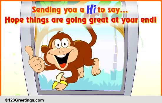 Messaging A Hi! Free Hi eCards, Greeting Cards | 123 Greetings