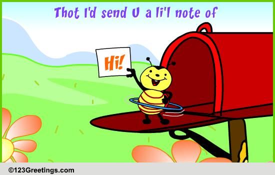 A Li'l Note Of Hi! Free Hi eCards, Greeting Cards | 123 Greetings