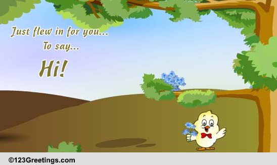 Bird Saying Hi! Free Hi eCards, Greeting Cards | 123 Greetings