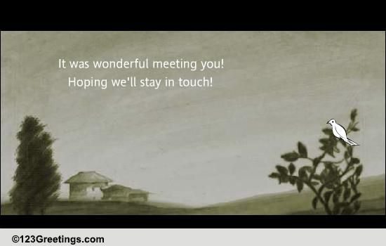 Do Keep In Touch! Free Keep in Touch eCards, Greeting Cards | 123 Greetings