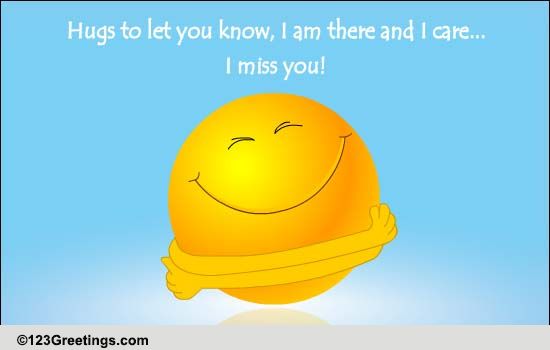Send Over Hugs... Free Miss You eCards, Greeting Cards | 123 Greetings