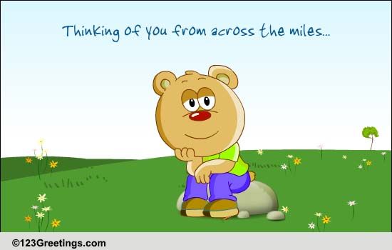 Across The Miles... Free Thinking of You eCards, Greeting Cards | 123 ...