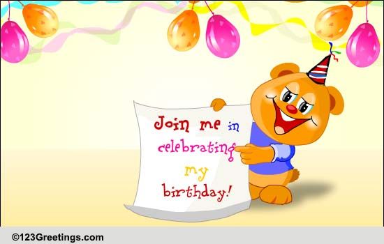 Join Me On My Birthday! Free Birthday Party eCards, Greeting Cards ...
