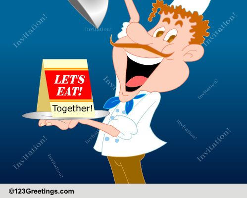 Invitation For An Eat Out. Free Party Invitations eCards, Greeting ...
