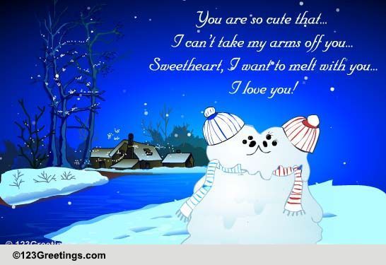 I Want To Melt With You! Free Hugs eCards, Greeting Cards | 123 Greetings