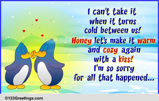A Warm And Cozy Kiss! Free I Am Sorry eCards, Greeting Cards | 123 ...
