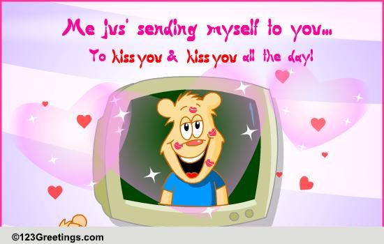 A Cute Kiss! Free Kiss eCards, Greeting Cards | 123 Greetings