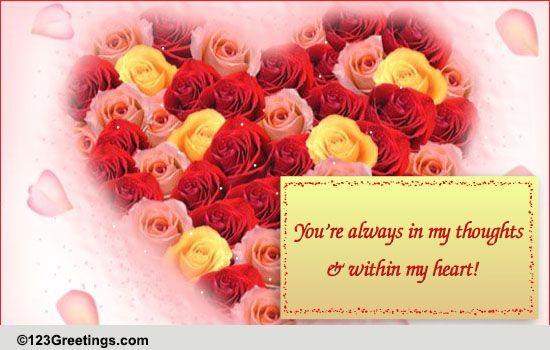 You're Always In My Thoughts! Free Roses eCards, Greeting Cards | 123 ...