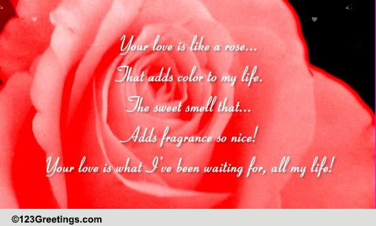 Your Love Is Like A Rose... Free Roses eCards, Greeting Cards | 123 ...