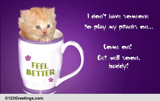 Feel Better! Free Get Well eCards, Greeting Cards | 123 Greetings