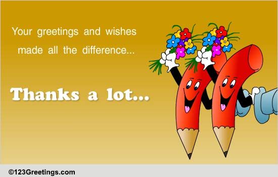 Thanks For The Wishes. Free Congratulations eCards, Greeting Cards ...