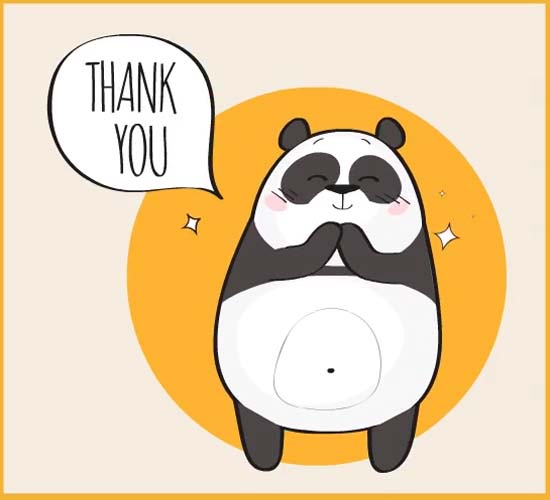 Thank You, From Panda! Free For Everyone eCards, Greeting Cards | 123 ...