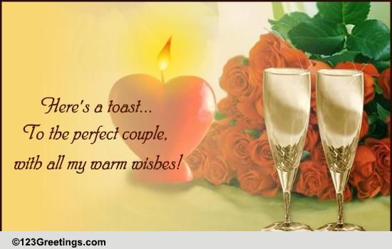 Toast To The Perfect Couple! Free Just Married eCards, Greeting Cards ...