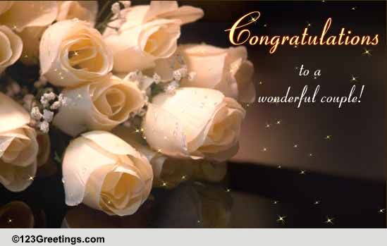 Wedding Roses! Free Congratulations eCards, Greeting Cards | 123 Greetings